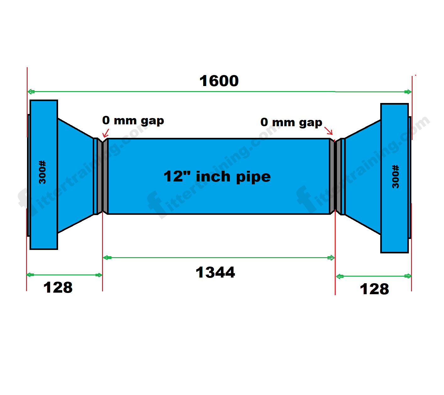 how to calculation fabrication pipe length - Fitter training
