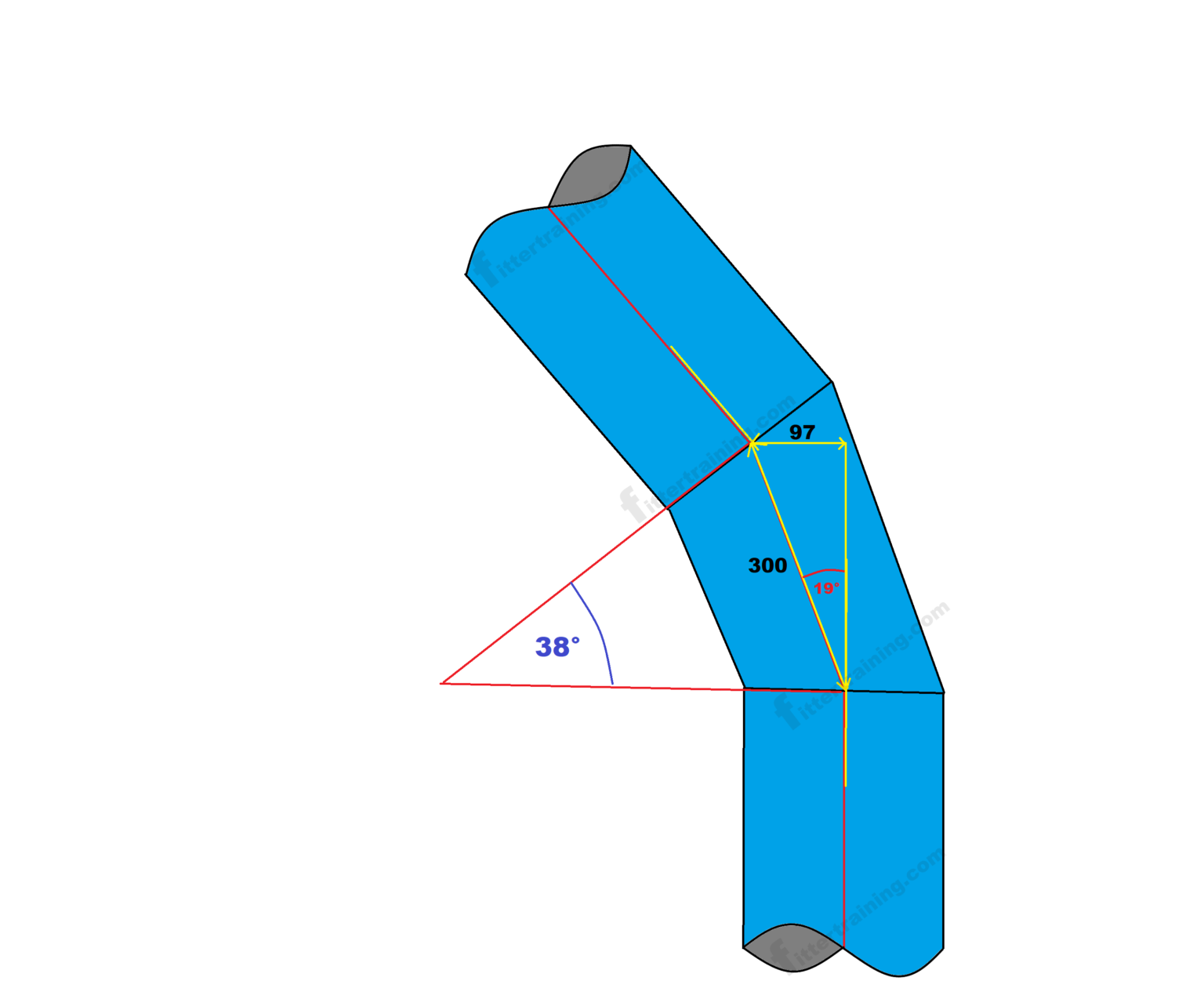 how to calculate miter cut pipe any degree - Fitter training