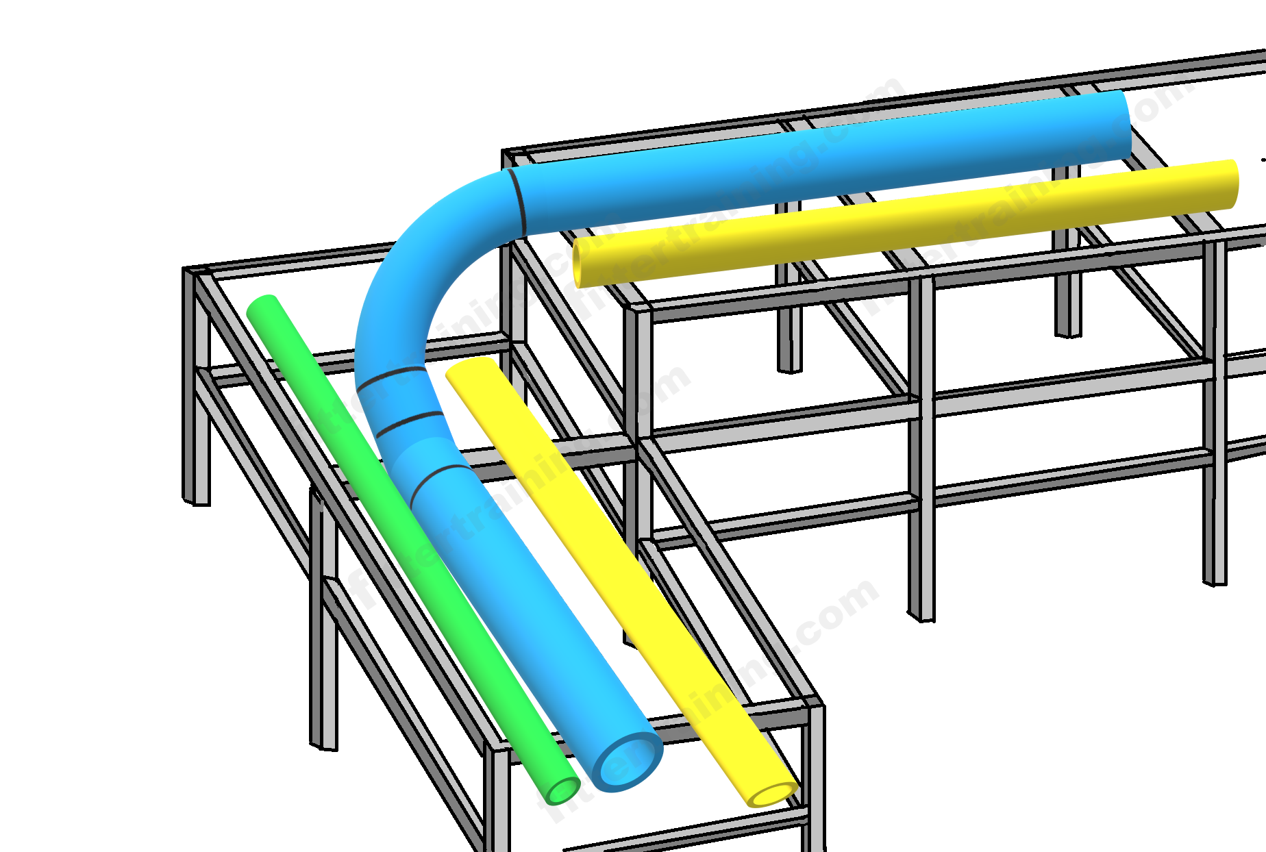 how to pipe erection in pipe rack construction line - Fitter training