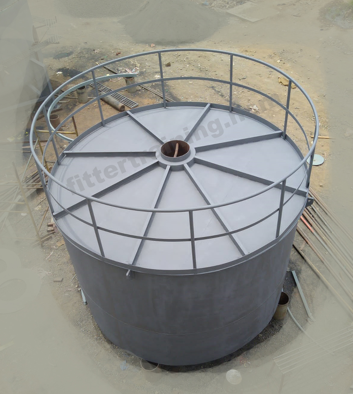 Tank head conical cap layout marking formula - Fitter training