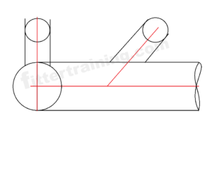 Unequal lateral pipe branch layout | Lateral pipe branch marking with ...