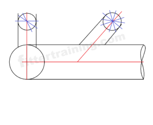 Unequal lateral pipe branch layout | Lateral pipe branch marking with ...