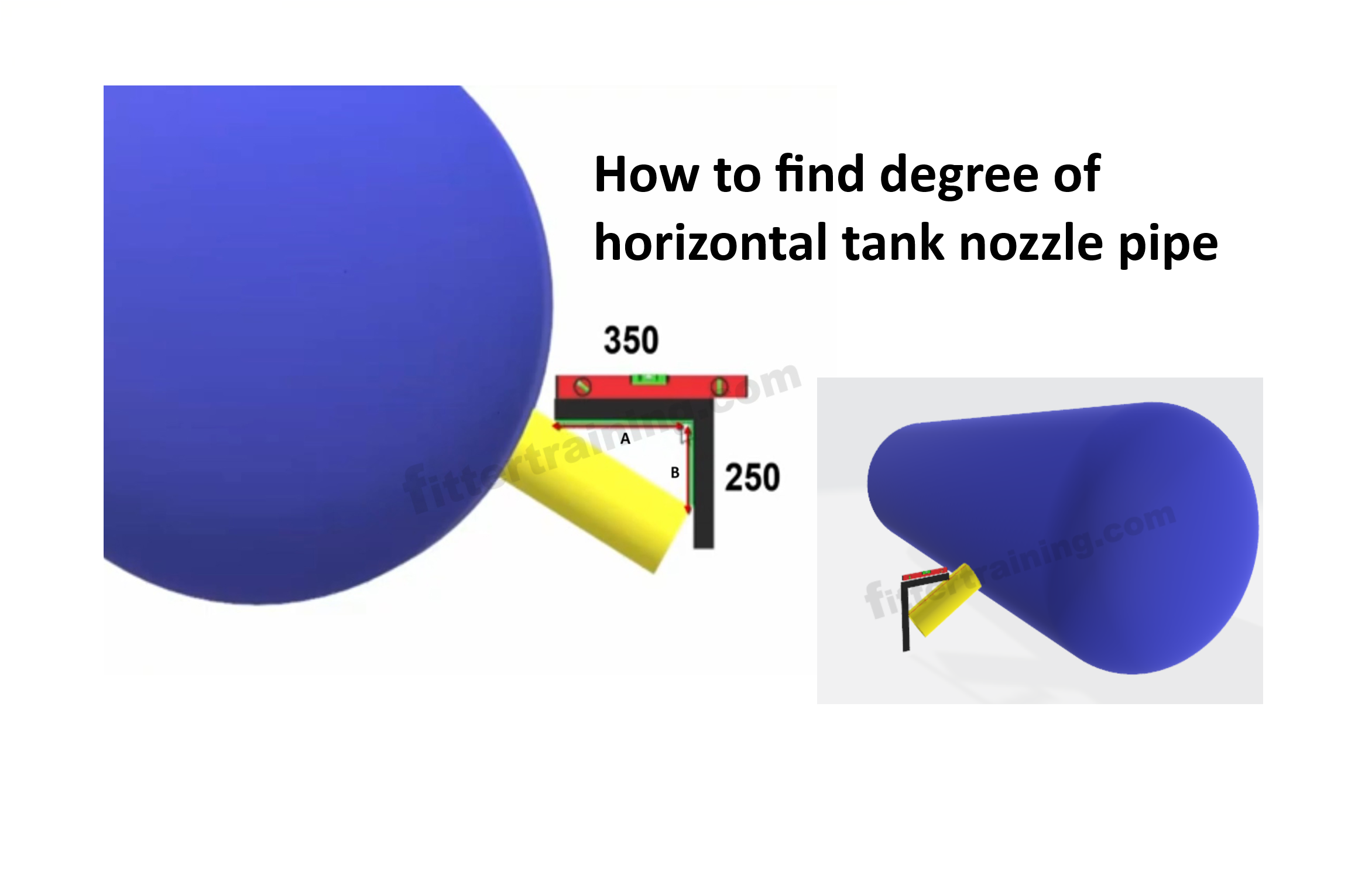 How to find degree of horizontal tank nozzle pipe | Degree calculation formula horizontal tank ...