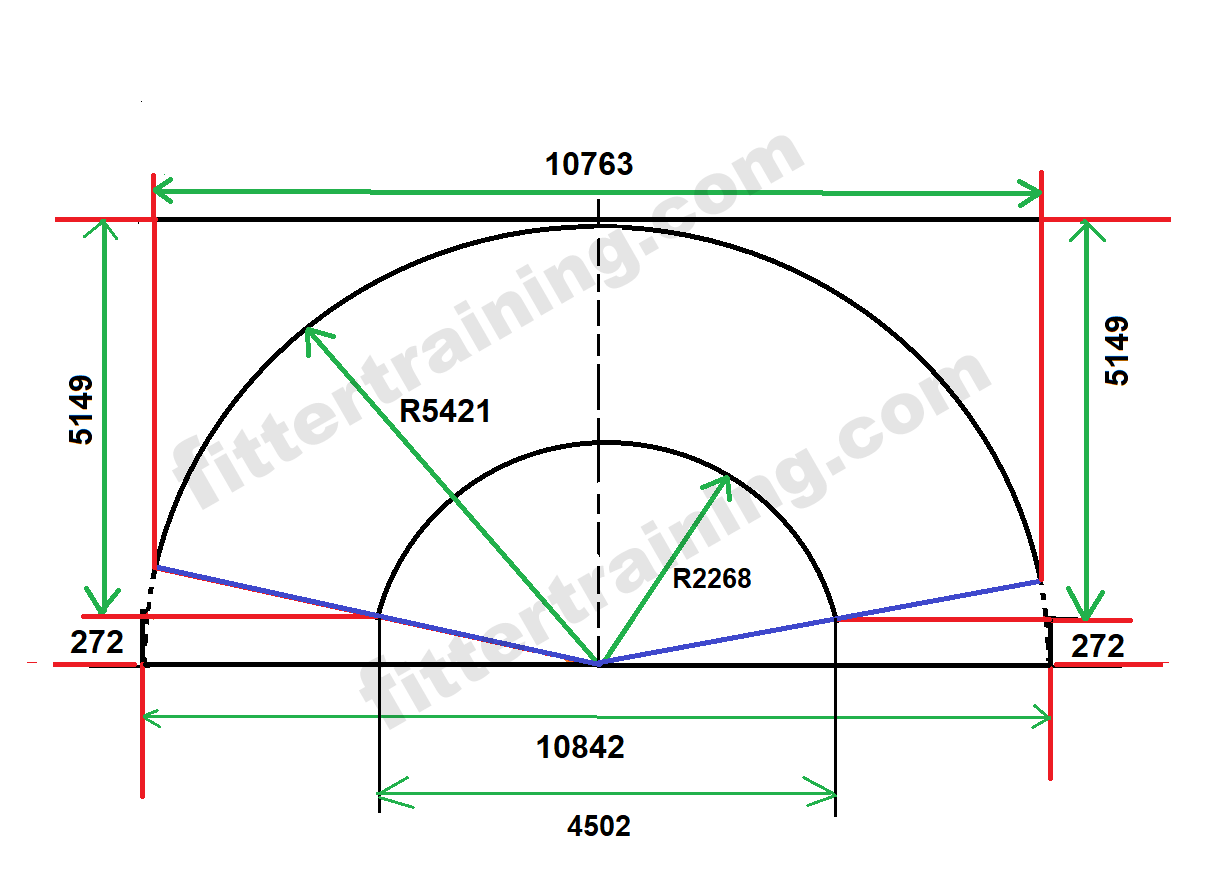 Reducer fabrication layout marking with drawing | Development of bottom ...