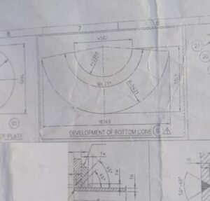 Reducer fabrication layout marking with drawing | Development of bottom ...