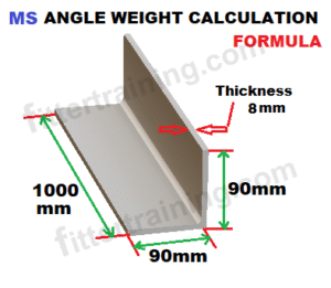 MS angle weight calculation in per meter | Structural steel angle weight calculation formula ...