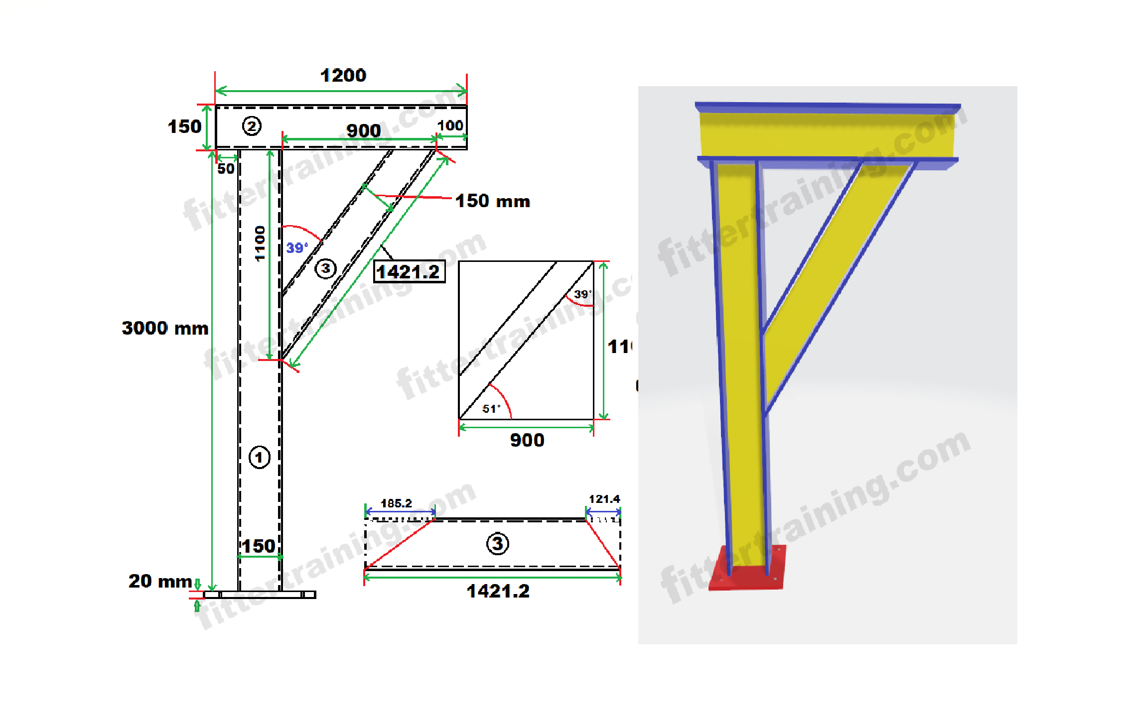 Pipe special beam bracket support degree cutting | pipe special beam ...