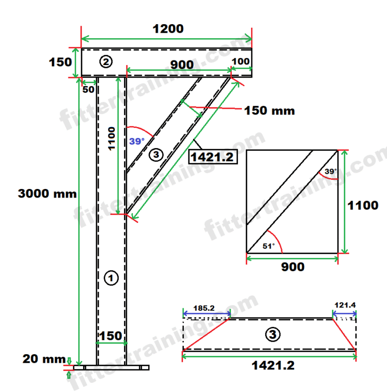 Pipe special beam bracket support degree cutting | pipe special beam ...